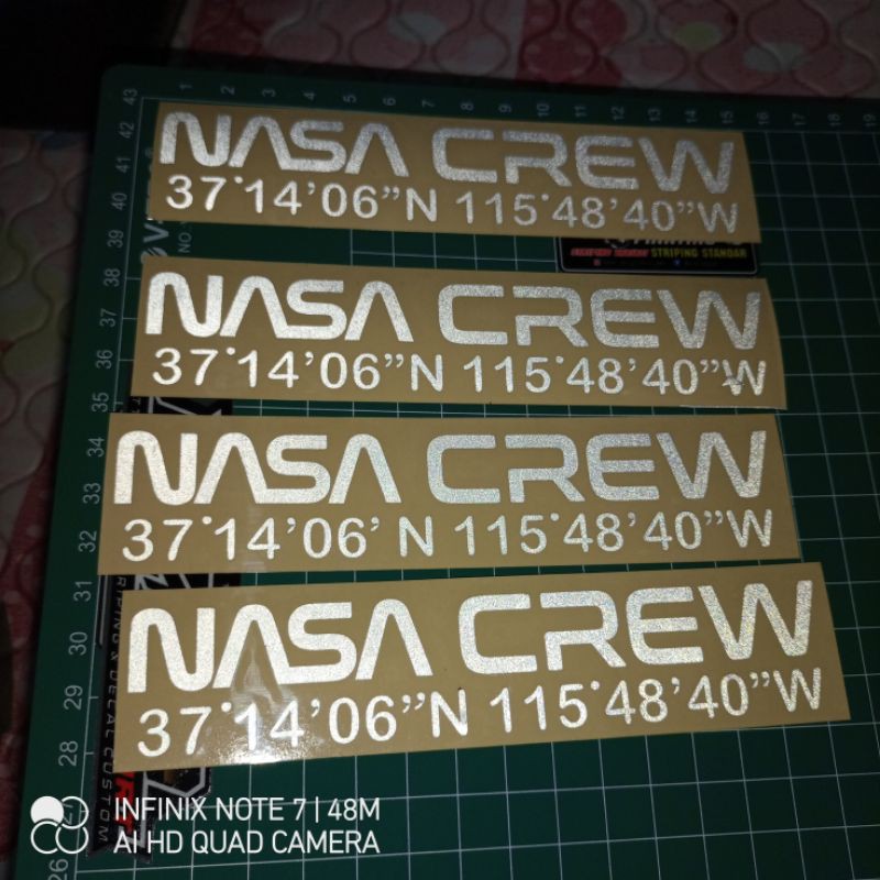 Jual Stiker Sticker JDM NASA CREW Stiker motor mobil laptop | Shopee ...