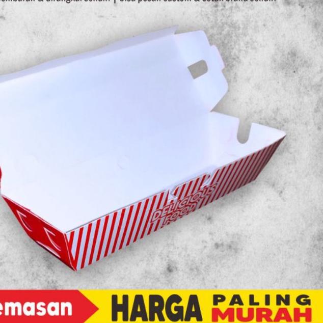 Jual Box Sosis Bakar Motif 16 x 4 x 4 cm Ivory Foodgrade (100pcs ...