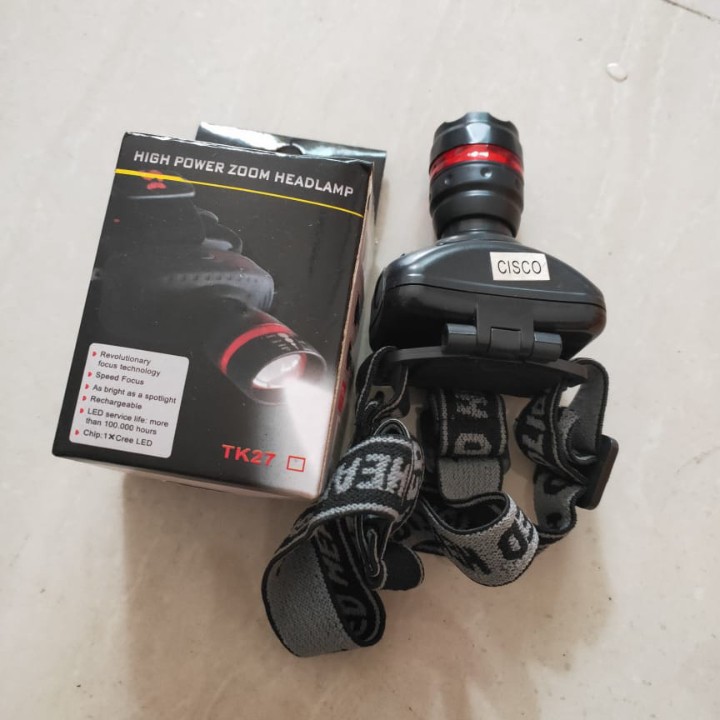 Jual (COD) Senter Kepala mini zoom - Headlamp Zoom - Senter kepala cob ...