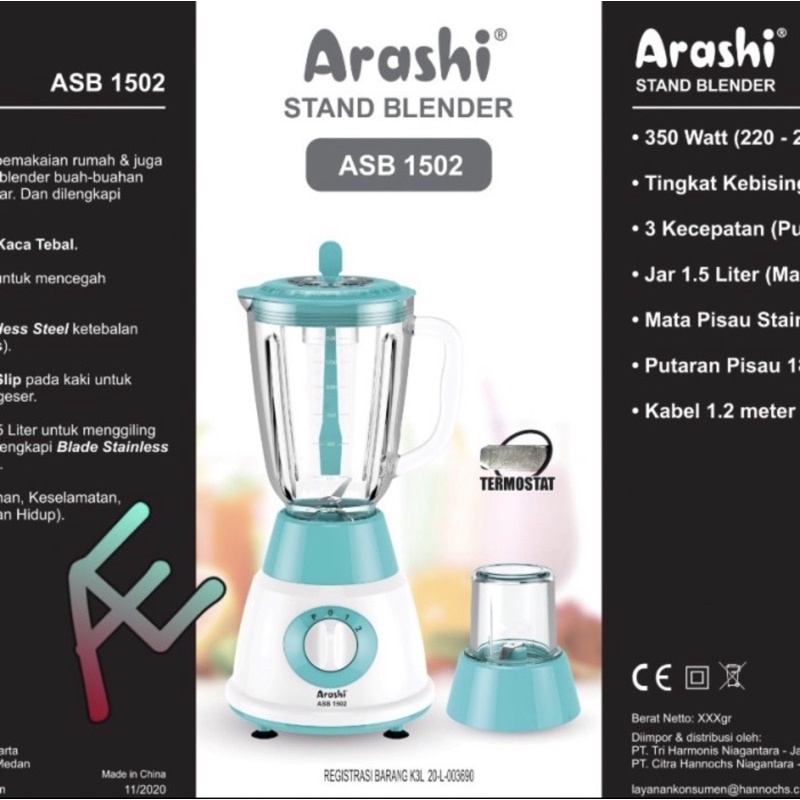 Jual Arashi Stand Blender ASB 1502 | Shopee Indonesia