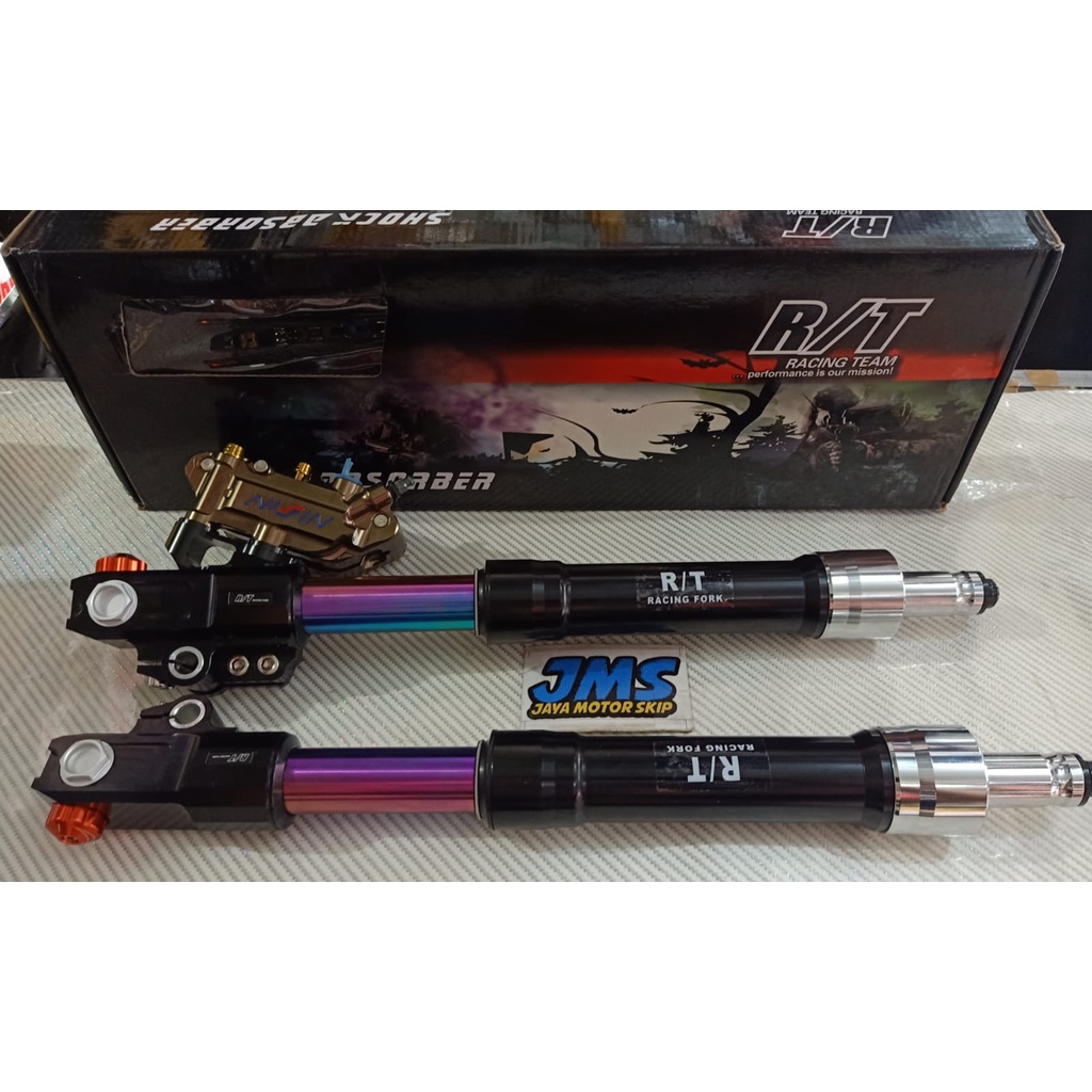 Jual Shock Depan RT Stage Assy+ Kaliper 4P As Rainbow Matik | Shopee ...