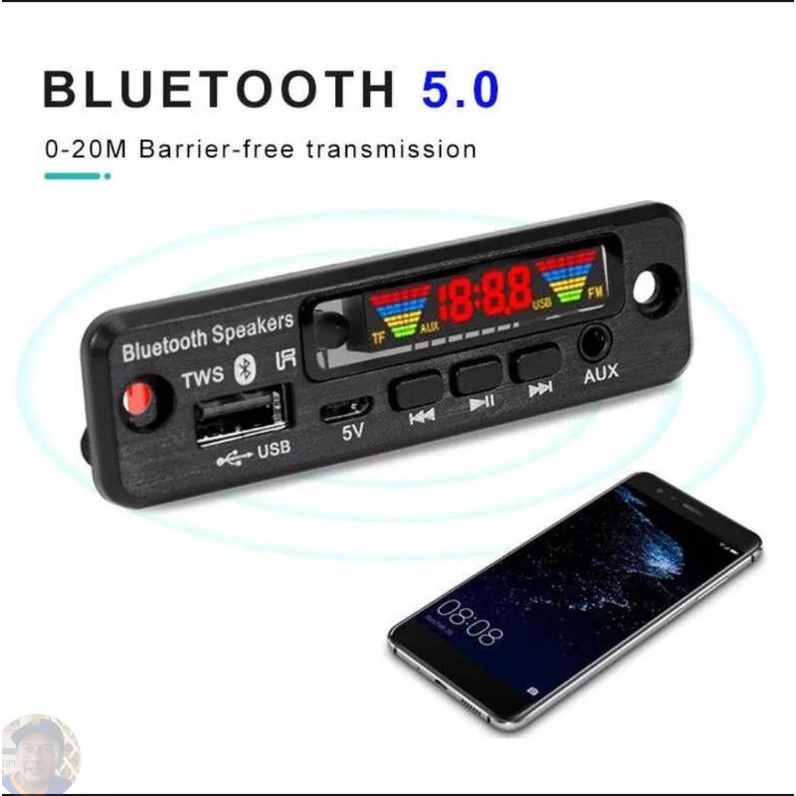 Jual MODUL Bluetooth 5.0 TWS MP3 USB Lossless PLAYER FM Radio FM ...