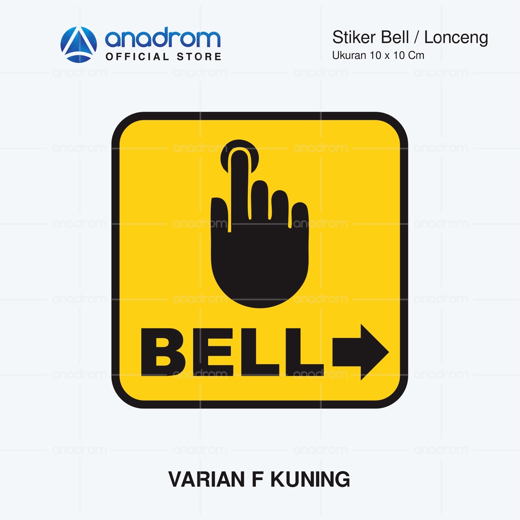 Jual Stiker Bell Pintu | Ring Bell Sign | Stiker 10x10 cm | Anadrom ...