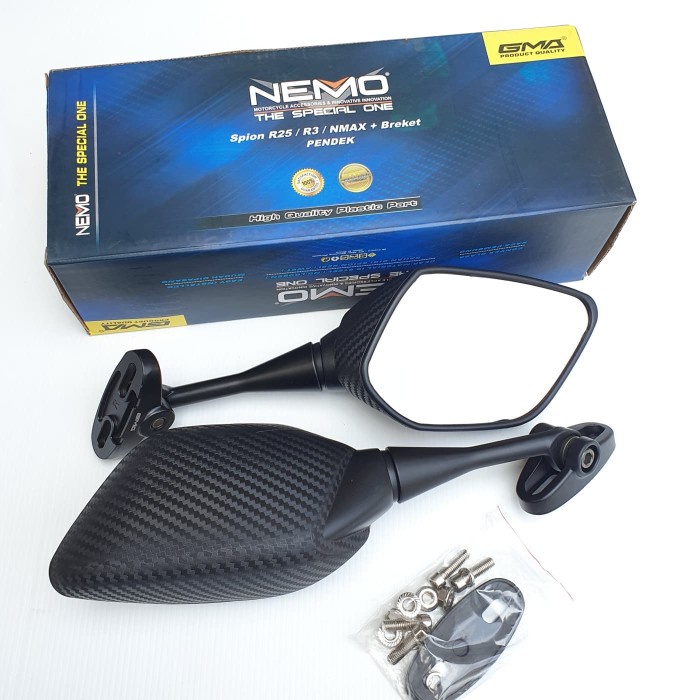 Jual motor-spion- spion r25 carbon pendek nmax merk nemo universal ...