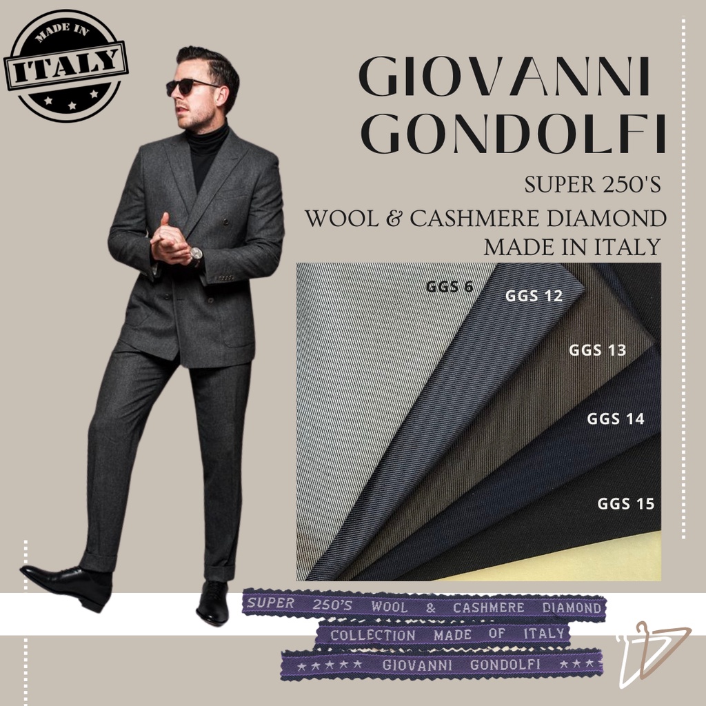 Jual [GGS] BAHAN KAIN JAS SUPER 250'S GIOVANNI GONDOLFI / BAHAN KAIN ...
