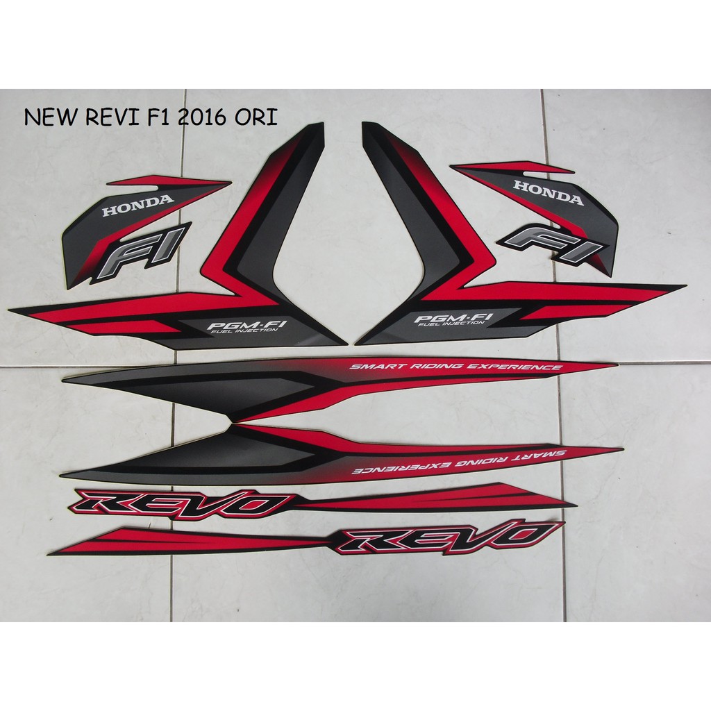 Jual Striping Motor Honda Revo PGM F1 2016 Black ORI | Shopee Indonesia