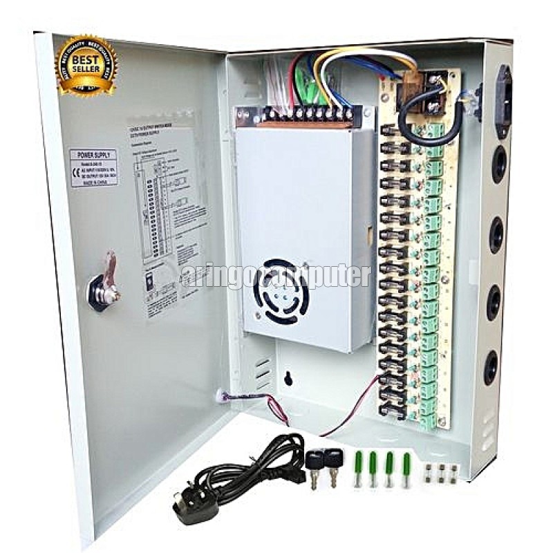 Jual CCTV General BOX PANEL + Adaptor Central PSU 30A 12V | Shopee ...