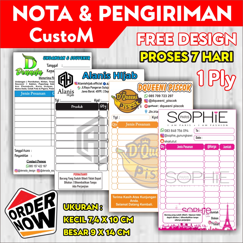 Jual Nota dan pengiriman custom 1ply | Shopee Indonesia