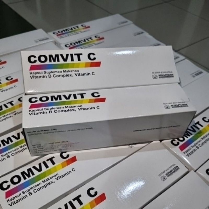 Jual COMVIT C Vitamin C 500mg + B Complex (100 kapsul) | Shopee Indonesia