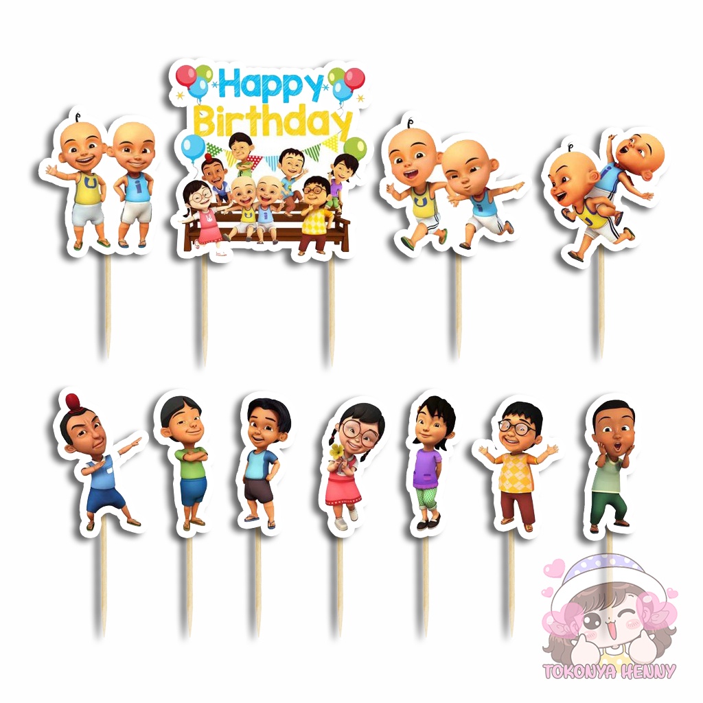 Jual Topper Cake Hiasan Kue Ulang Tahun motif UPIN IPIN | Shopee Indonesia