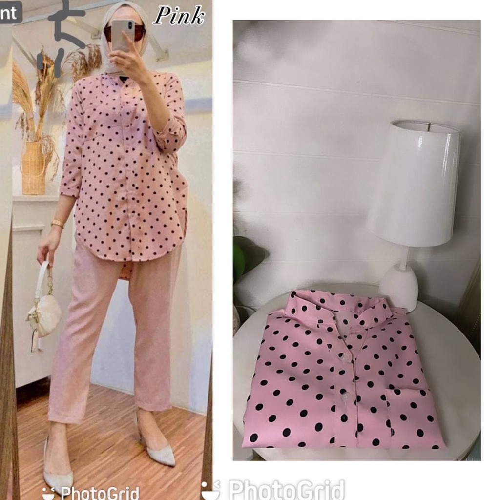 Jual One Set Isla Renata Polkadot Shakila Kield Premium Baju Setelan ...