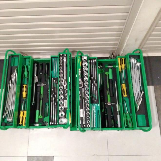 Jual Mekanik Tool Set 66 Pcs Tekiro Mechanic Tools Set - Hijau | Shopee Indonesia