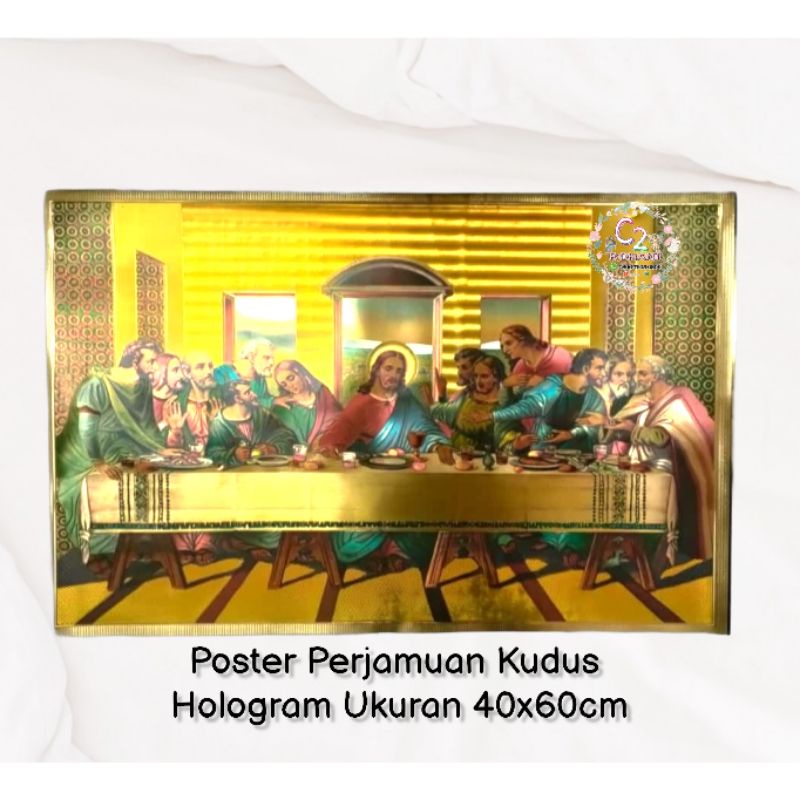 Jual Poster Perjamuan Kudus Bahan Hologram Foil 38x58cm (Sedang ...
