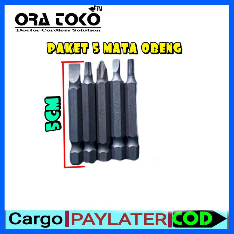 Jual Mata Obeng set Cr-V 5 pcs 5 Cm | Shopee Indonesia