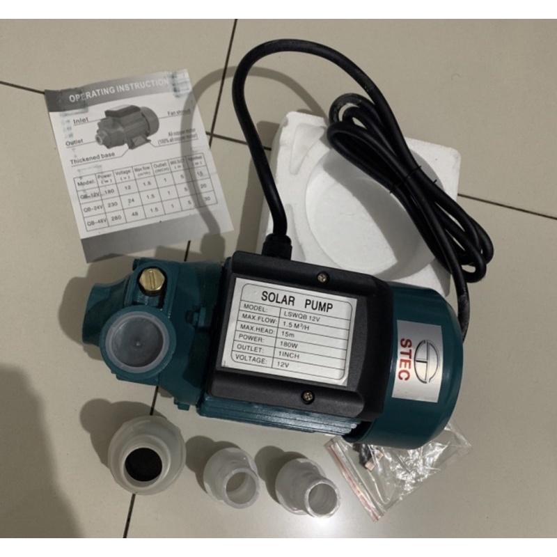 Jual Pompa Air Solar Panen Tenaga Surya DC STEC STC 180 W Watt kecil ...