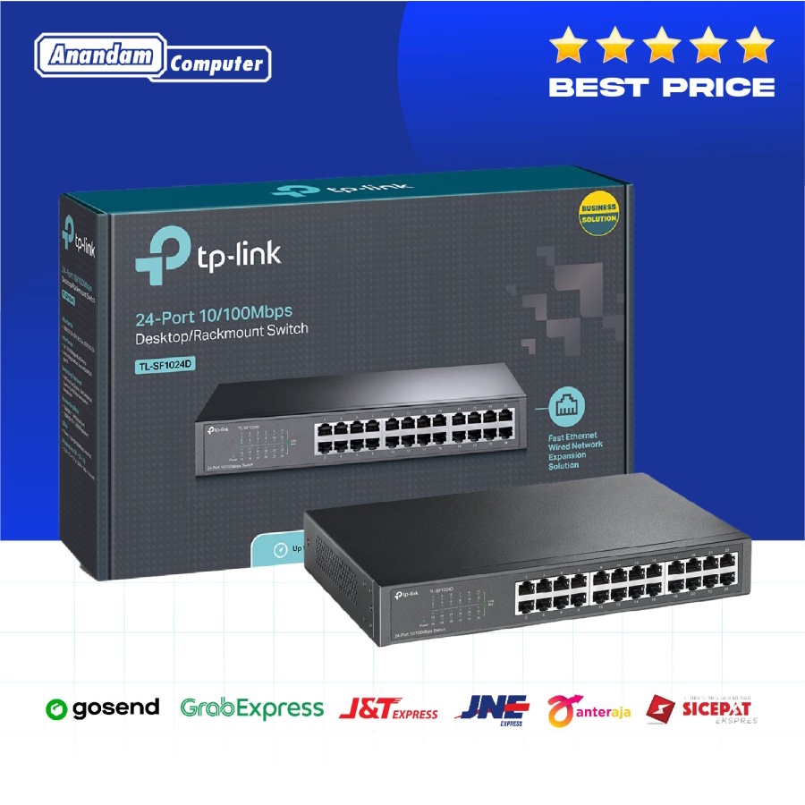 Jual TP-LINK TL-SF1024D 24-Port 10/100Mbps TPLINK Switch Hub 24Port 24 ...