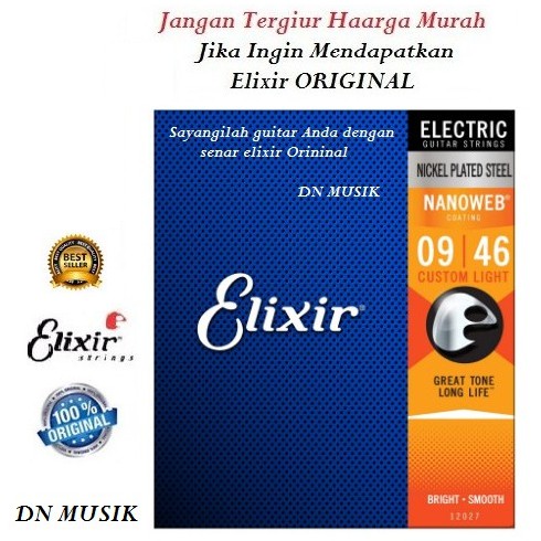 Jual SENAR ELIXIR ORIGINAL USA ELEKTRIK NANOWEB 12027 09-46 | Shopee ...