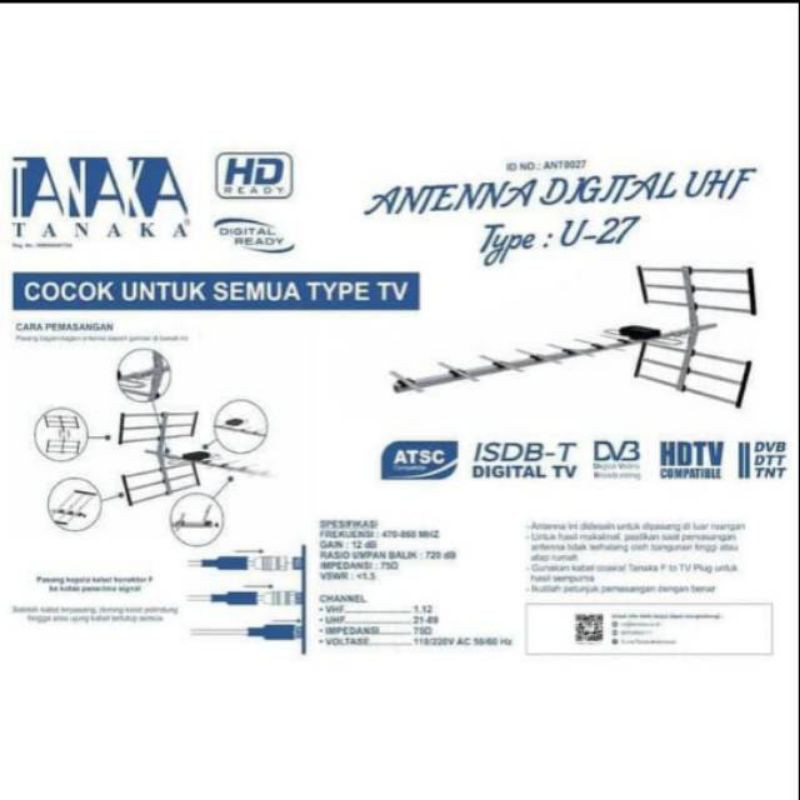 Jual antena tv digital UHF Tanaka type U-27 | Shopee Indonesia