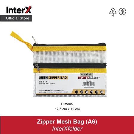 Jual InterX Zipper Mesh Bag A6 Inter X xxxx | Shopee Indonesia