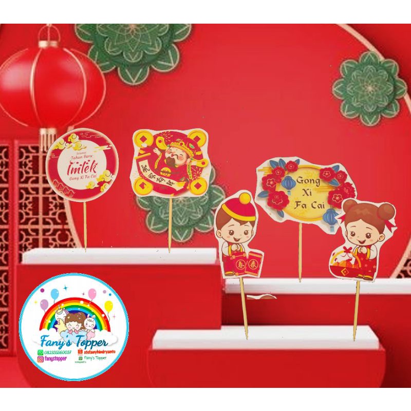 Jual Topper Imlek Topper Gong xi fa cai Topper chinese new year ...