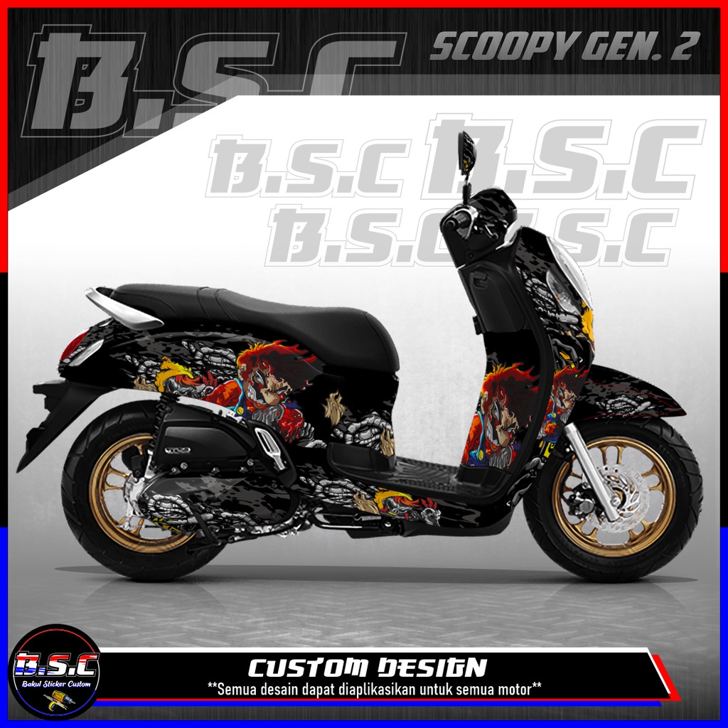 Jual Sticker Decal FULL BODY + FULL PART Scoopy FI Scoopy 2021 Motif ...