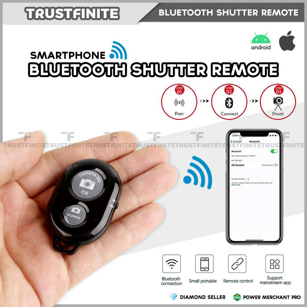 Jual Tomsis Bluetooth Shutter Remote HP Shutter Blutut HP Android iOS | Shopee Indonesia