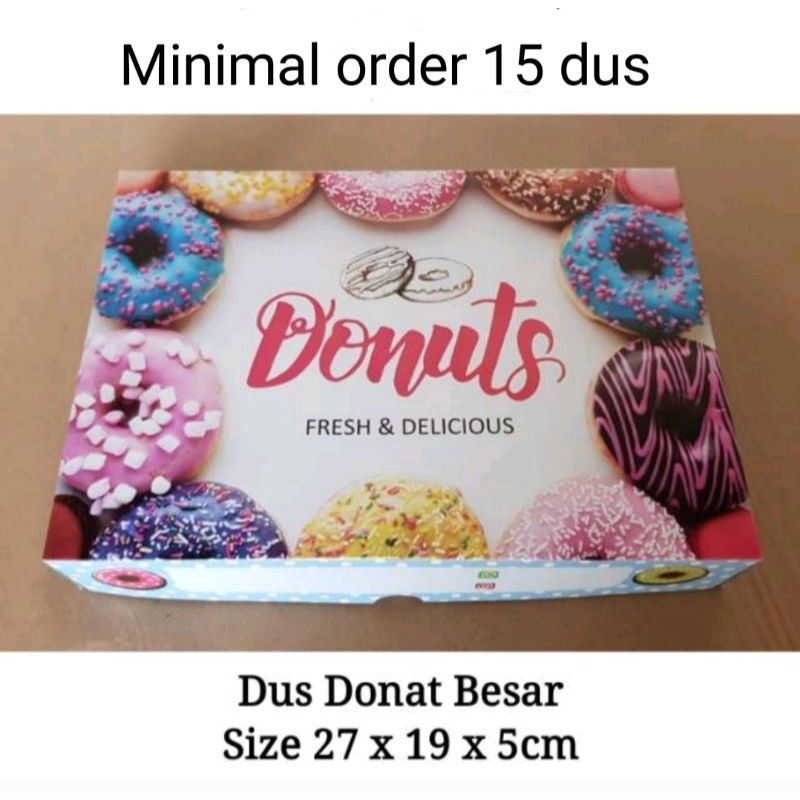Jual Dus Donat ukuran isi 6 Donut Besar Murah Duplek Kemasan Box Kardus ...
