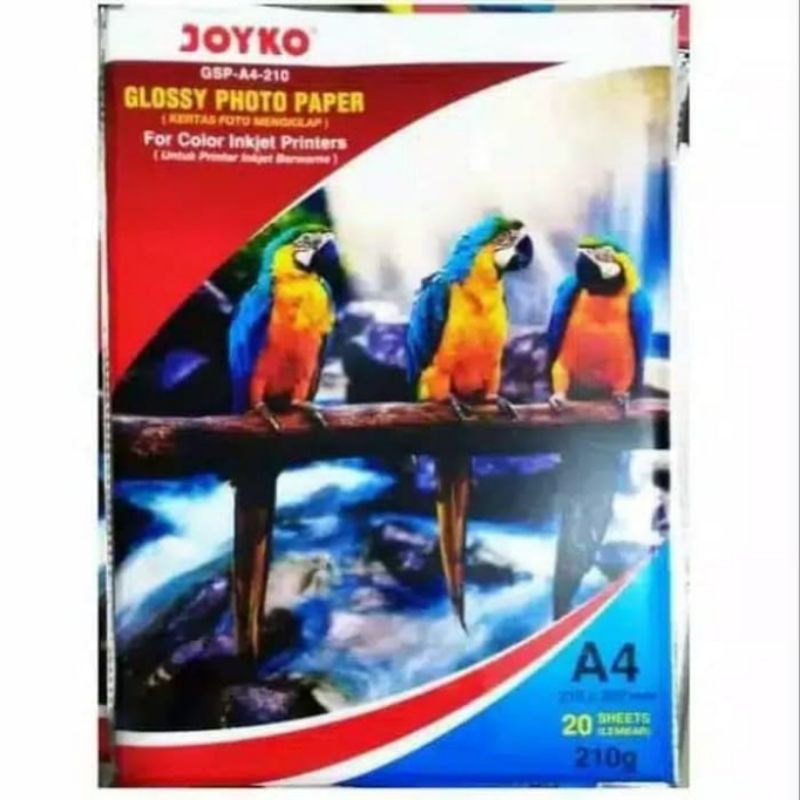Jual Kertas Photo A4 210 grm / Joyko Glossy Photo Paper | Shopee Indonesia