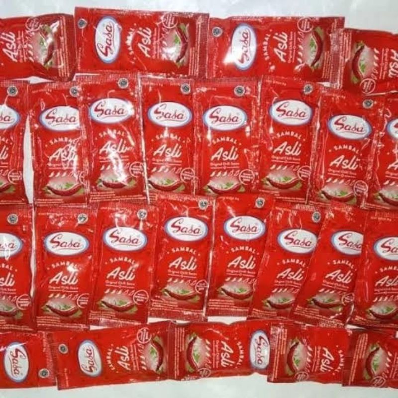 Jual Sasa sambal asli / saos pedas cabe (48pcs x 8gr ) Saos sambel enak ...