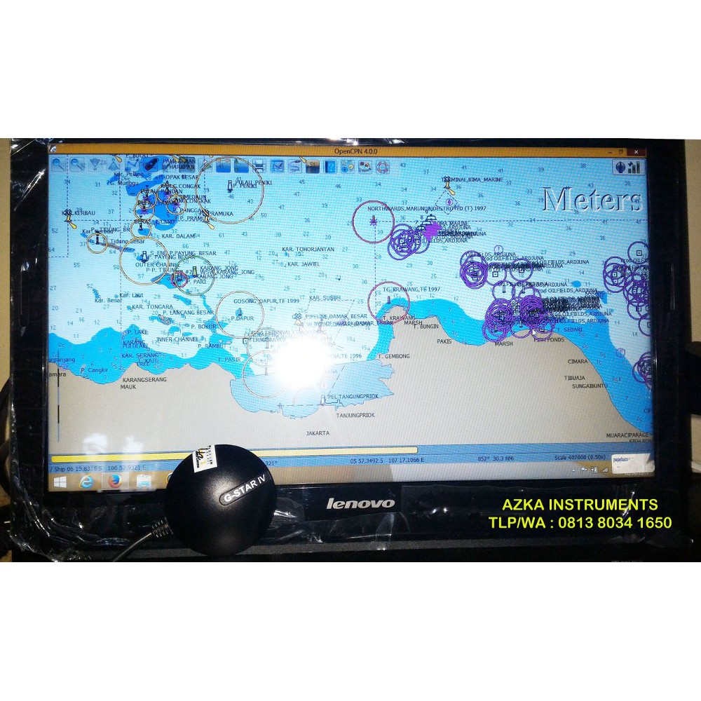Jual GPS Globalsat 353 USB dan instal peta laut OpenCPN CM93 Indonesia ...