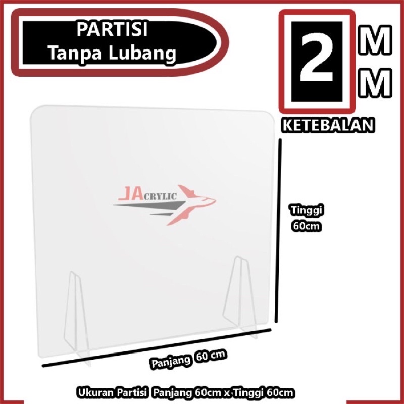 Jual Partisi Sekat Pembatas Meja Akrilik Table Divider Ketebalan 2mm ...