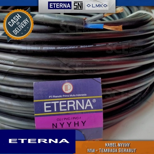 Jual Kabel ETERNA Isi 2x1,5 mm Kabel Listrik Tembaga Kuningan / Kabel Instalasi Kabel Listrik ...