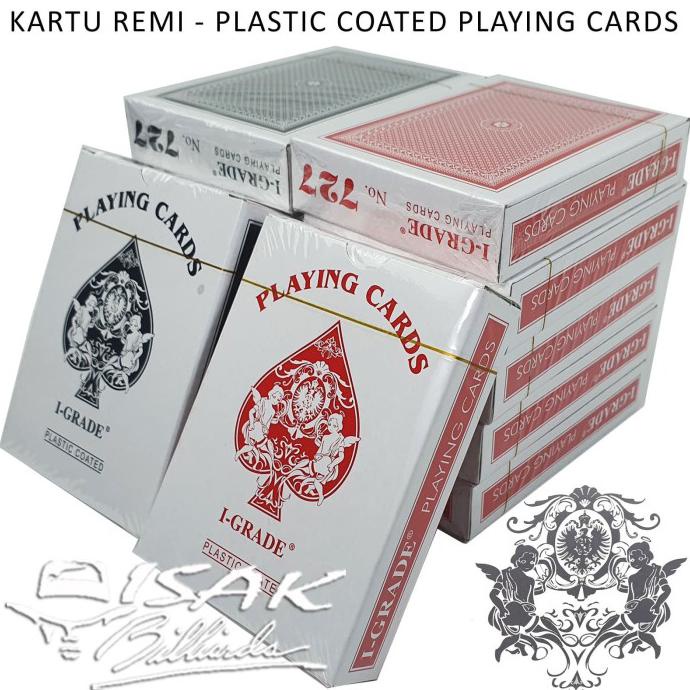 Jual KARTU REMI - 12 PACK PLASTIC COATED PLAYING CARDS POKER CARD ...