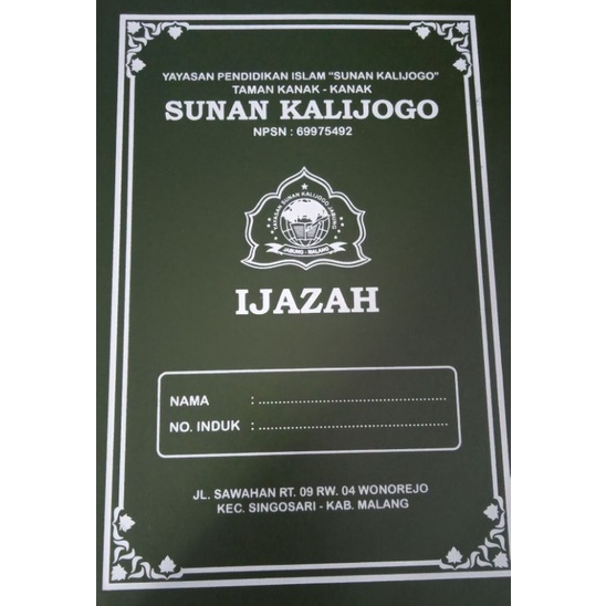 Jual Map Rapot Hardcover Cetak Sablon, Karton No.40 ( Lengkap Dengan ...