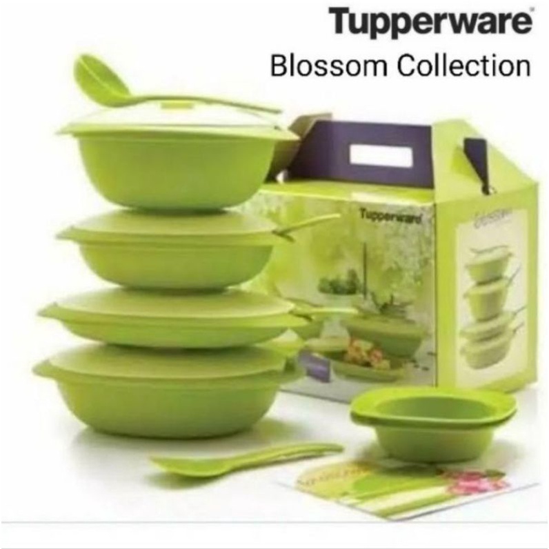 Jual Blossom collection tupperware hijau / tempat penyajian makanan ...