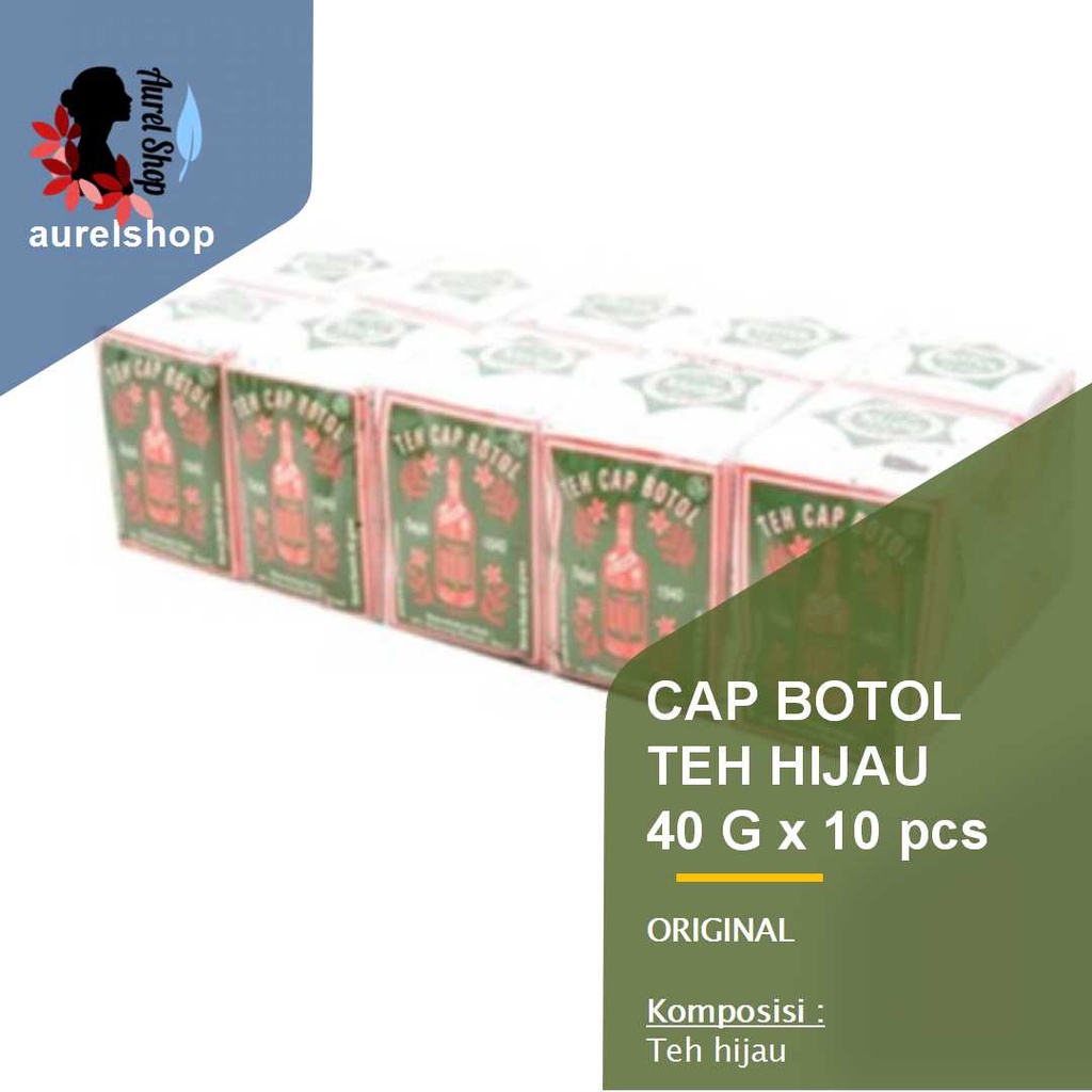 Jual CAP BOTOL Teh Melati Hijau kemasan 40g x 10 pcs | Shopee Indonesia