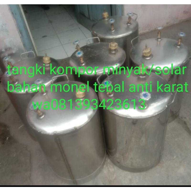Jual tangki/tabung kompor minyak bahan monel tebal anti karat volume ...