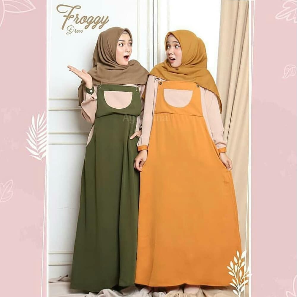Jual OUTFIT MUSLIM Froggy Dress | Frogi Maxi BEST SELLER !!! | Shopee ...