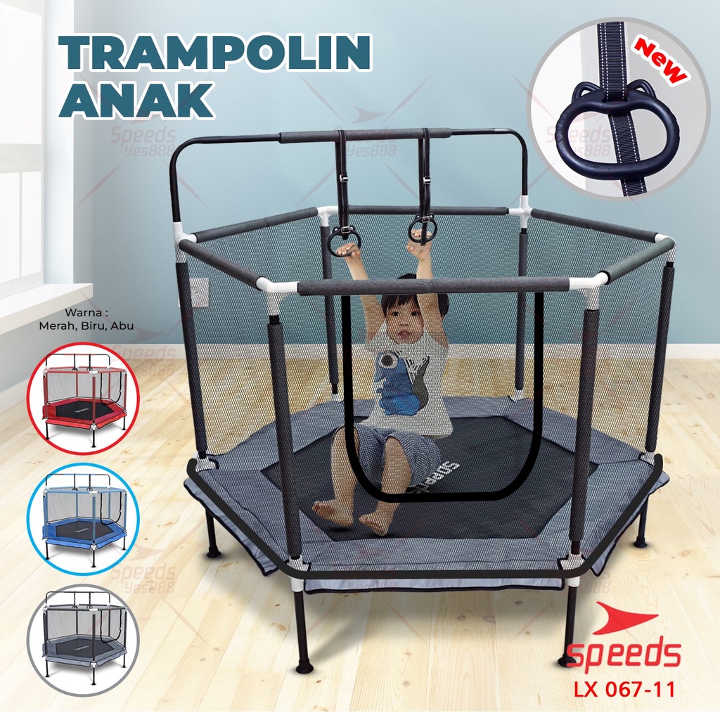 Jual SPEEDS Trampoline Anak Alat Olahraga Lompat Mainan Anak Trampolin Jump Original 067-11 ...