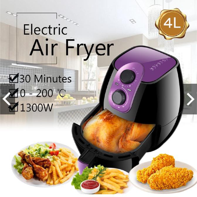 Jual Electric Air Fryer Machine No Oil Smart Fryer Pot Kitchen Tool 4L ...
