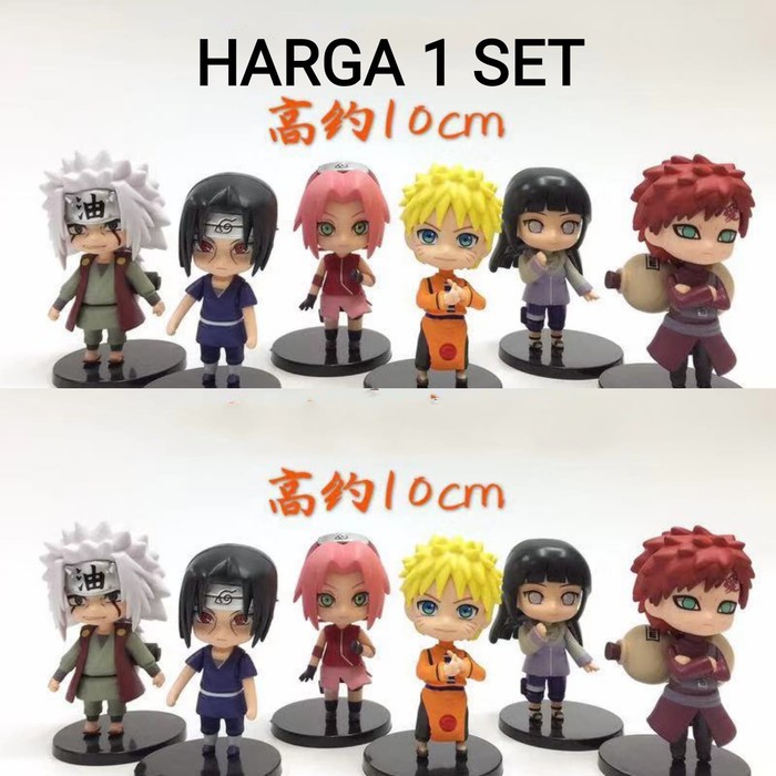 Jual R&M Toys Figure Set Naruto Chibi / Topper Cake Kue Naruto Chibi ...