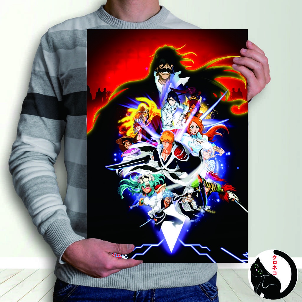 Jual Poster Anime BLEACH Ichigo Kurosaki Rukia Kuchiki Renji Abarai ...