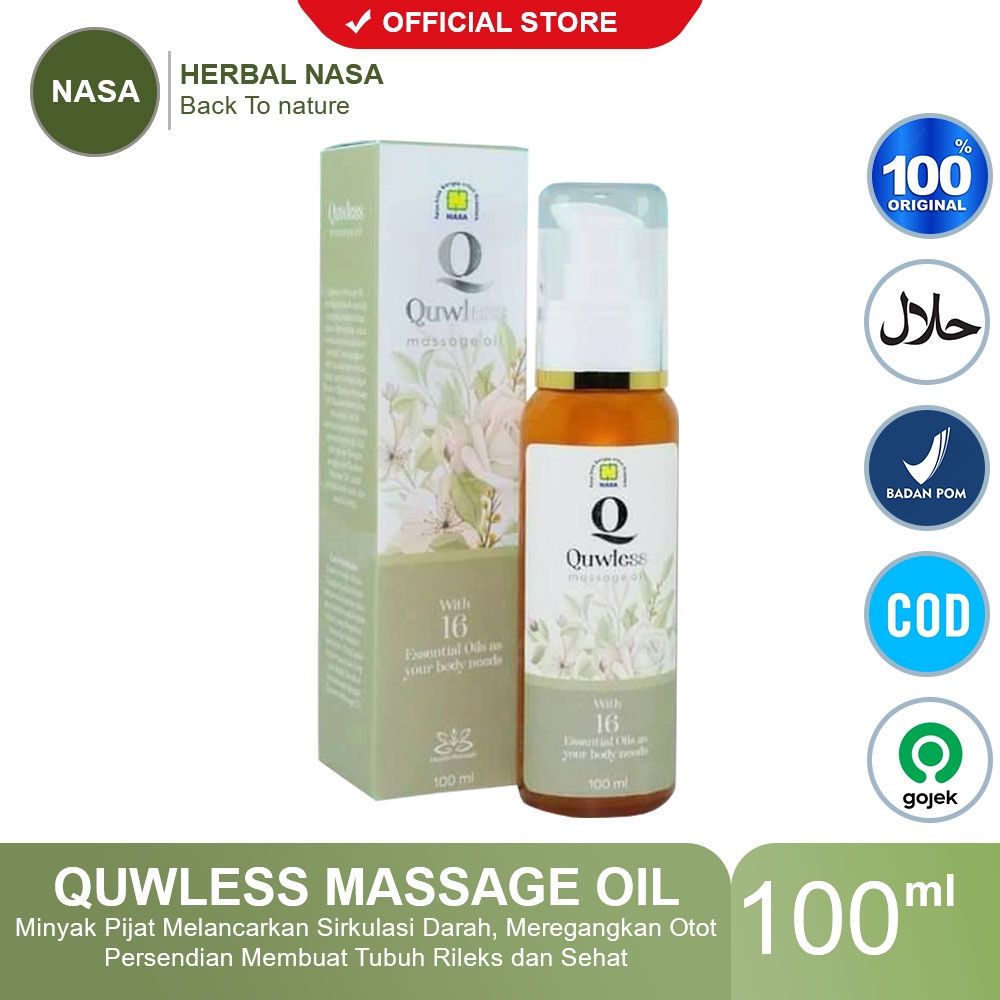 Jual Quwless Massage Oil Minyak Pijat Meningkatkan sirkulasi peredaran ...