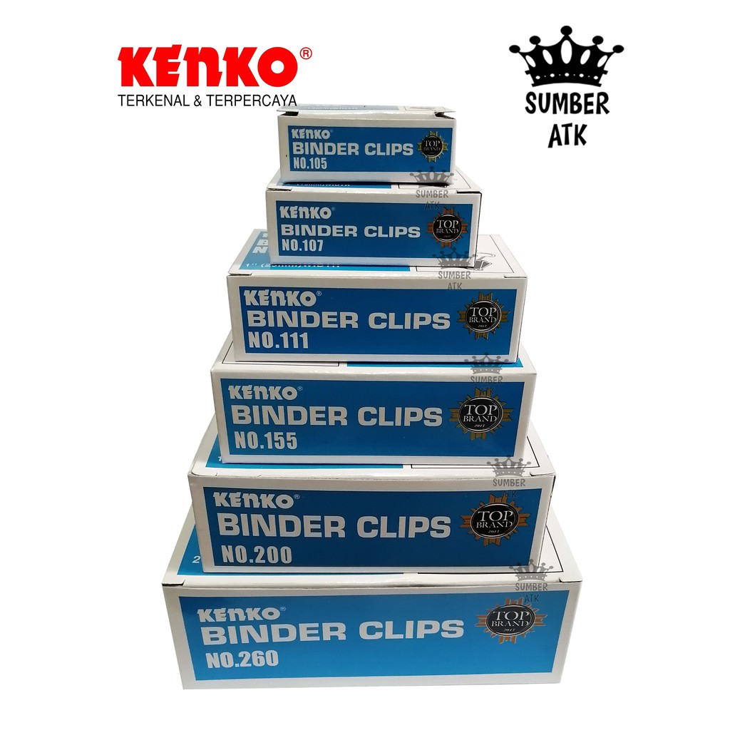 Jual BINDER CLIP KENKO No.260 no 260 / Jepitan Kertas ( UKURAN PALING ...