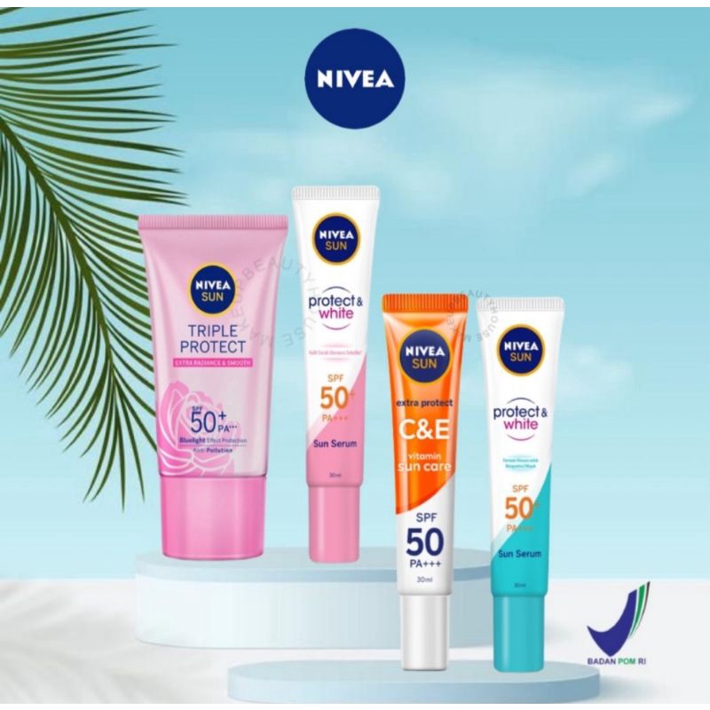 Jual Nivea Sun Face Serum Triple Protect Oil Control dan Instan Aura ...