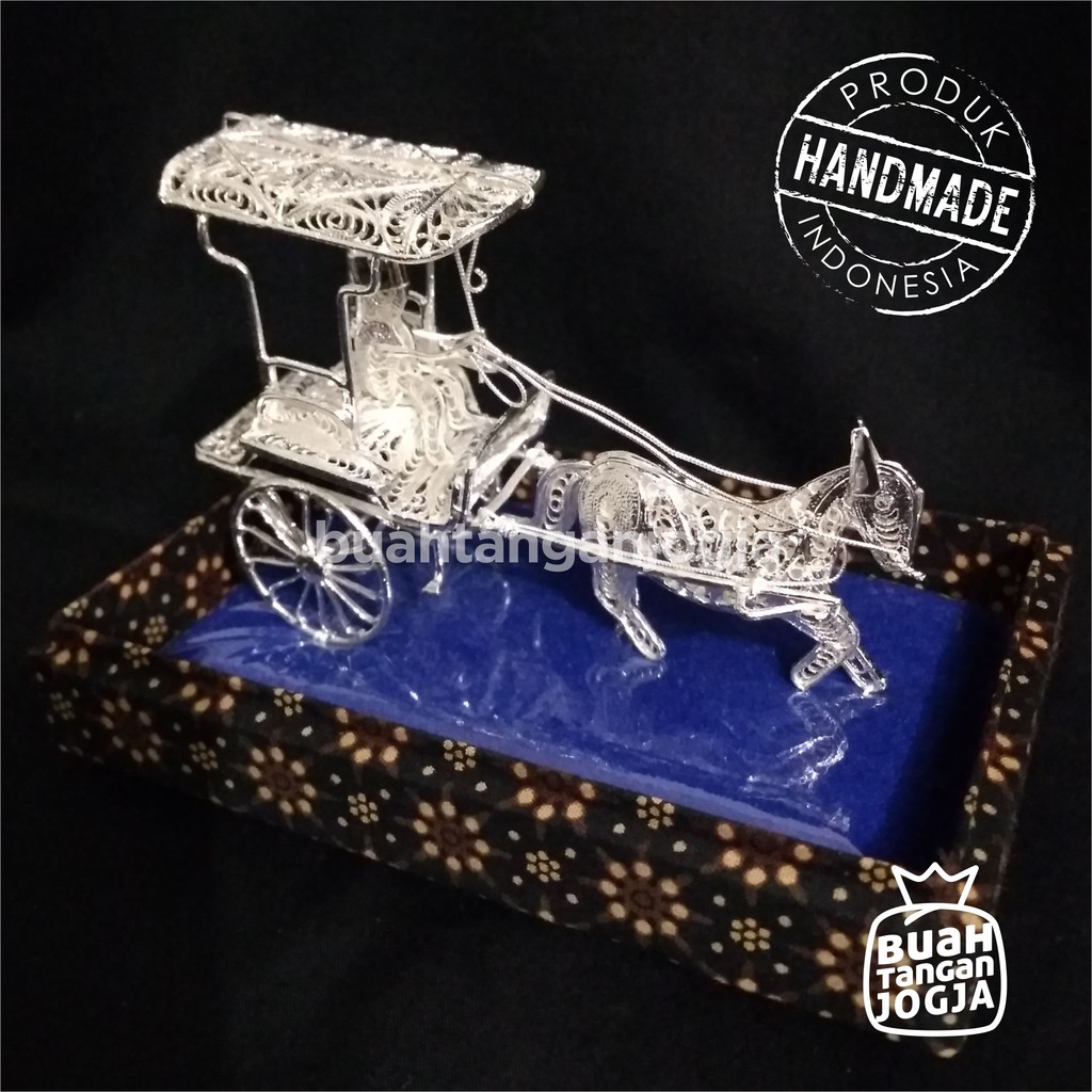 Jual Miniatur Dokar Lapis Perak - Kerajinan Khas Kotagede Jogja | Shopee Indonesia