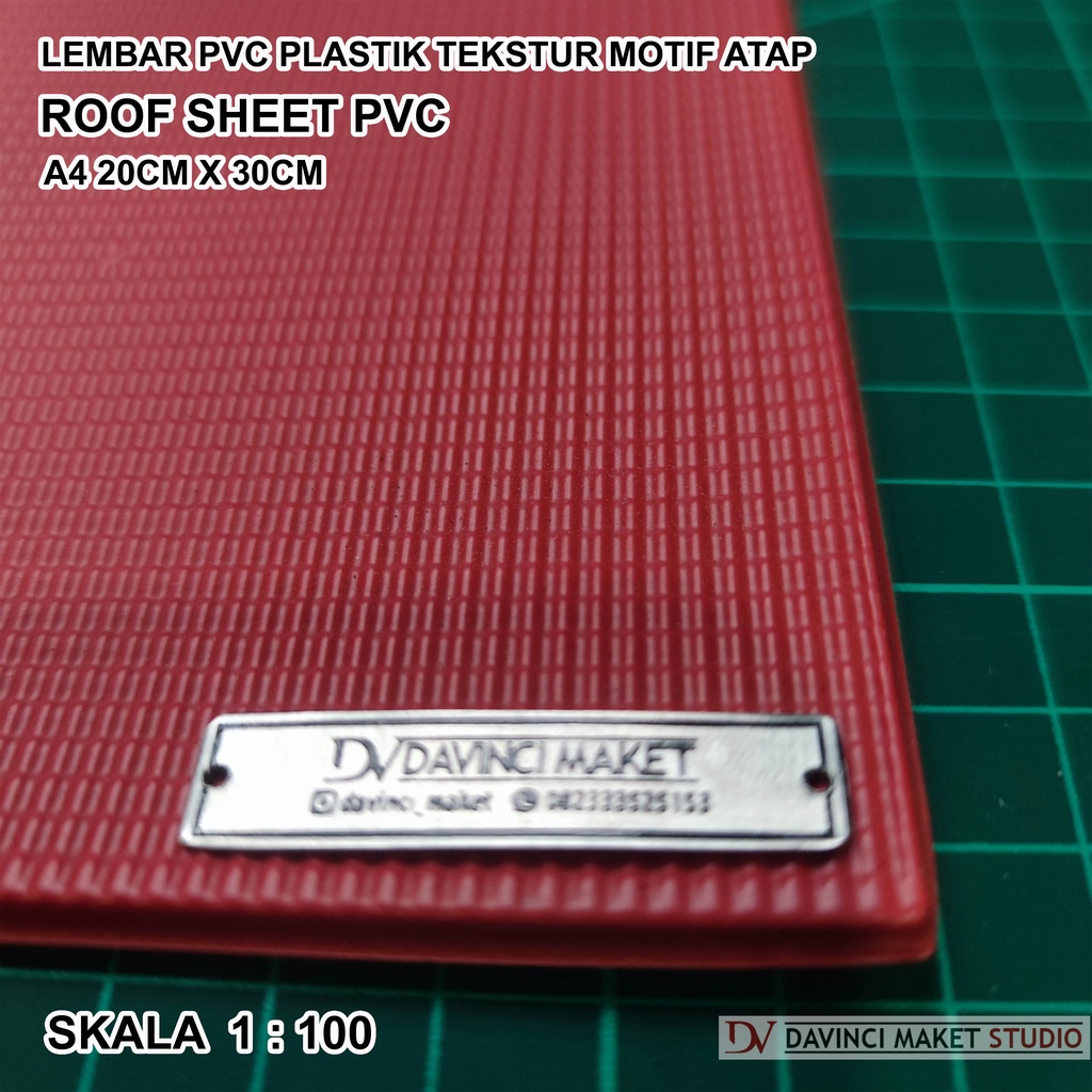 Jual Miniatur Atap Genteng Merah Plastik PVC Tekstur Bahan Maket ...