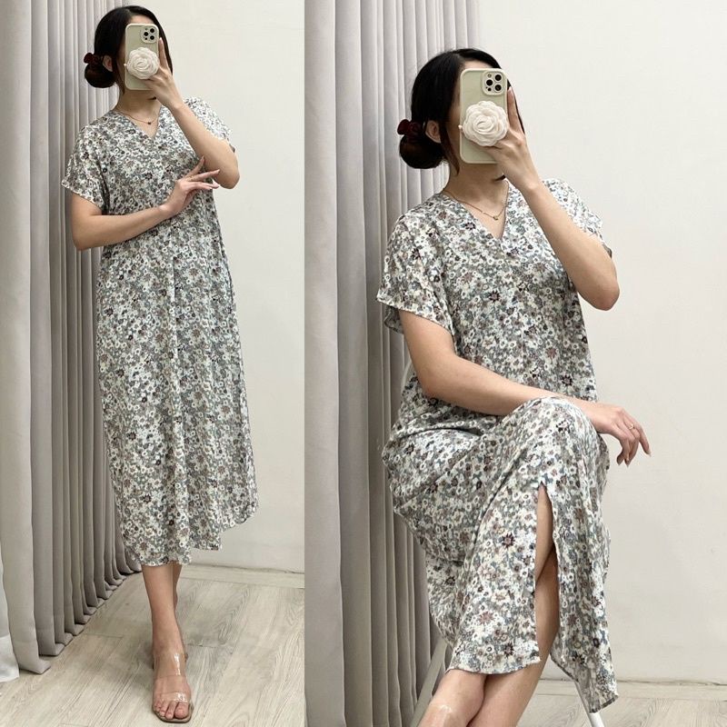 Jual Daster modern bumil busui motif bunga by amariel dainik daily ...