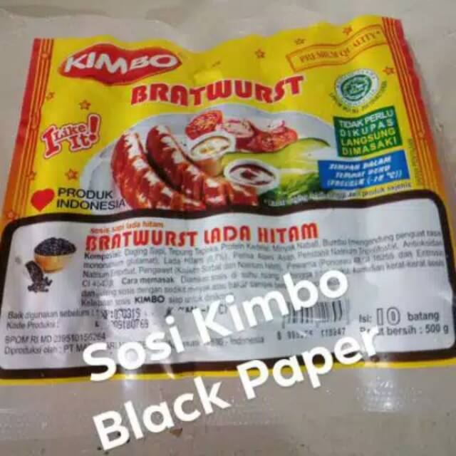 Jual Sosis Sapi Mini Kimbo Bratwurst Lada Hitam Isi 10pcs | Shopee ...