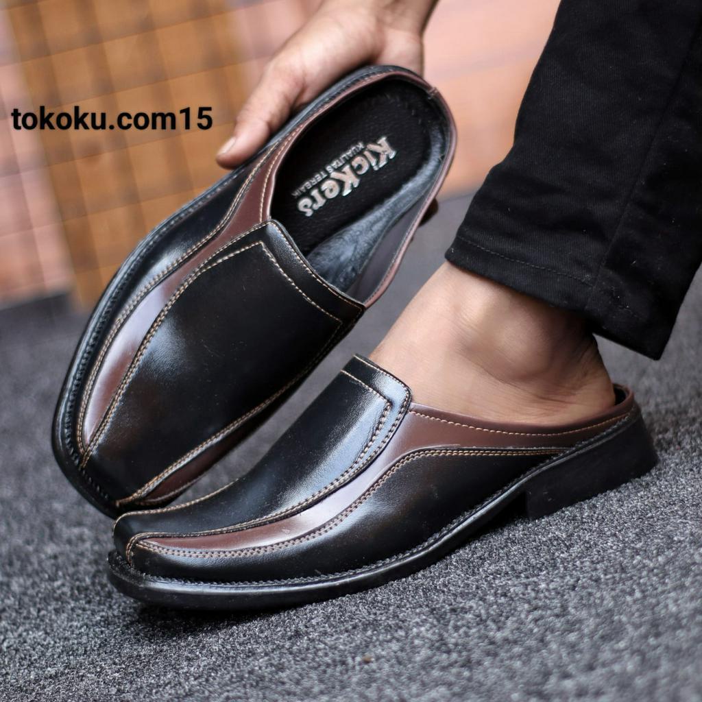 Jual Sepatu Sendal Pria Formal Semi Pantofel Sepatu Sandal Bustong Pria ...